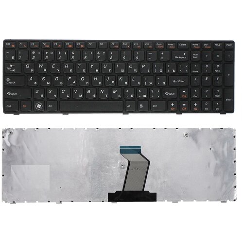 Клавиатура для ноутбука Lenovo IdeaPad Z560 Z565 G570 G770 черная с рамкой
