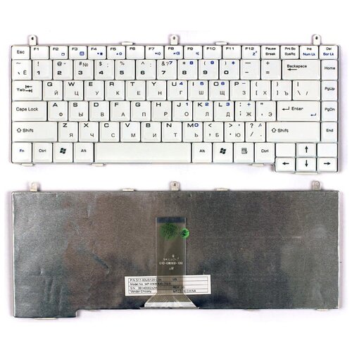 Клавиатура для ноутбука MSI Megabook VR330X белая