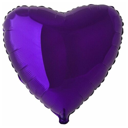 Воздушный шар Ф Б/РИС 18" сердце Металлик Violet(FM)