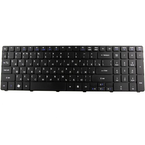 Клавиатура для ноутбука Acer Aspire 7535G, Чёрная, Матовая