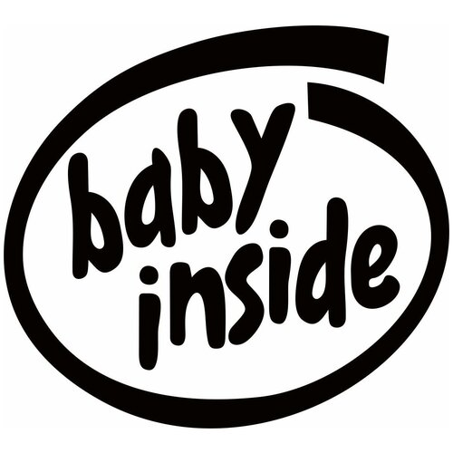 Наклейка на авто "Baby inside" на машину, на кузов, на стекло, на джип, ребенок в машине