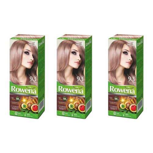 Краска для волос Rowena Soft Silk тон 9.3 жемчужный блонд, без аммиака, 115 мл, 3 шт.