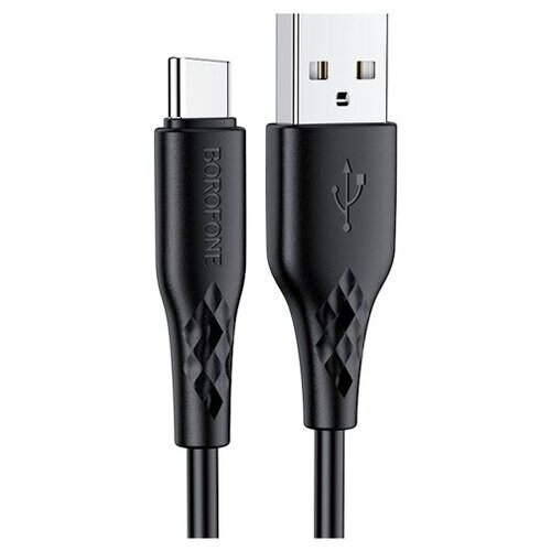 Кабель USB2.0 Cm-Am Borofone BX48 Black, черный - 1 метр