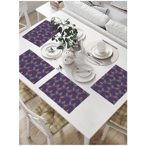 Комплект салфеток JoyArty "Восточные цветы" для сервировки стола (32х46 см, 4 шт.)
