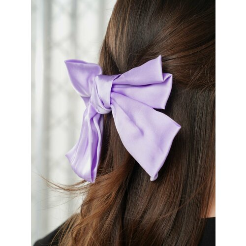Бант-заколка для волос, Цвет Фиолетовый, Размер банта 160х180мм