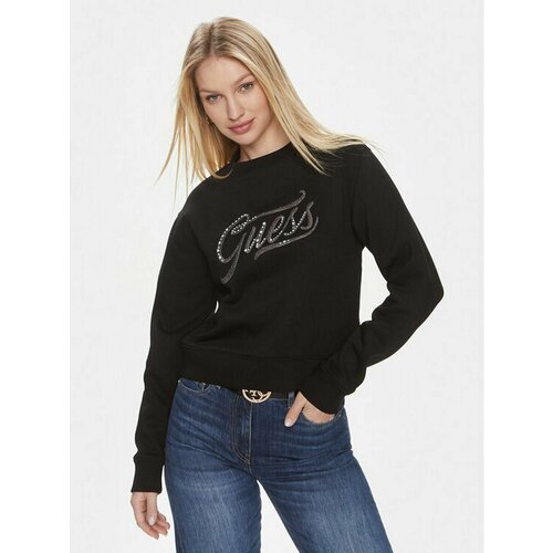 Свитшот GUESS, размер XXL [INT], черный