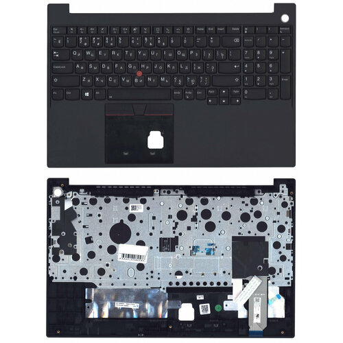 Клавиатура для Lenovo ThinkPad E15 G2 черная с черным топкейсом и подсветкой