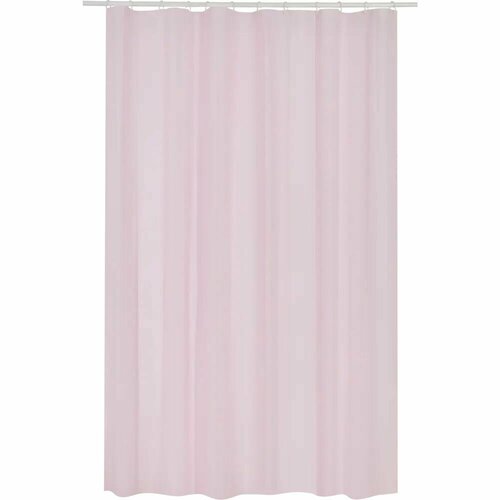 Штора для ванной 180x200 см цвет ярко-розовый