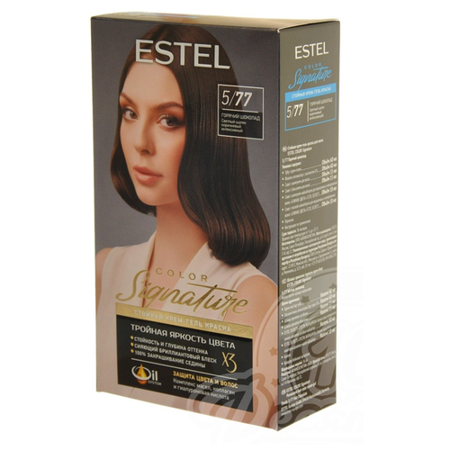 ESTEL Стойкая крем-гель краска для волос COLOR Signature, 5/77 горячий шоколад, 120 мл