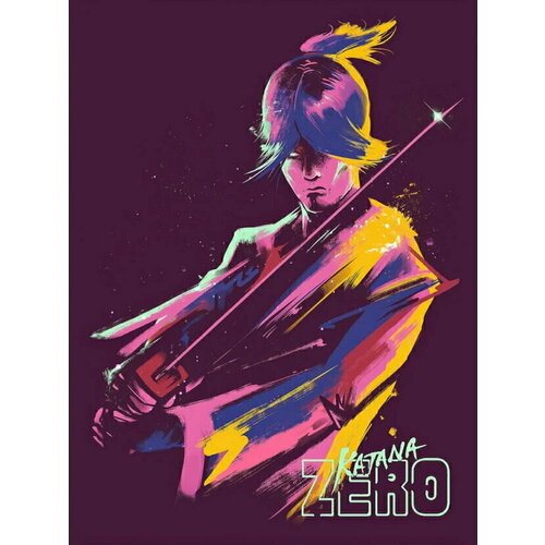 Плакат, постер на бумаге Katana Zero/игровые/игра/компьютерные герои персонажи. Размер 21 х 30 см