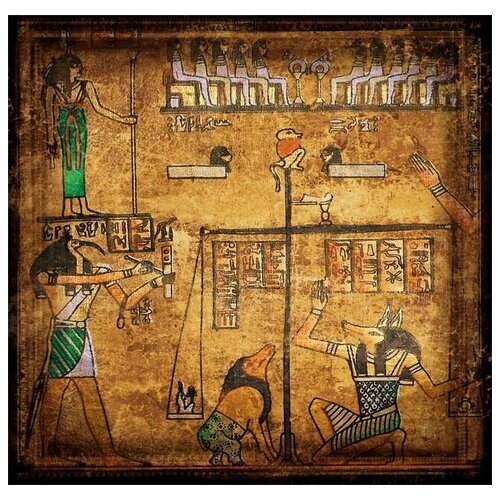 Постер на холсте Роспись в Египте (Painting in Egypt) 31см. x 30см.