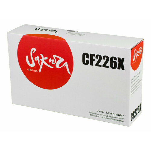 Картридж лазерный Sakura 26X / CF226X Увеличенной емкости черный до 9000 стр. стр. для HP (SACF226X)