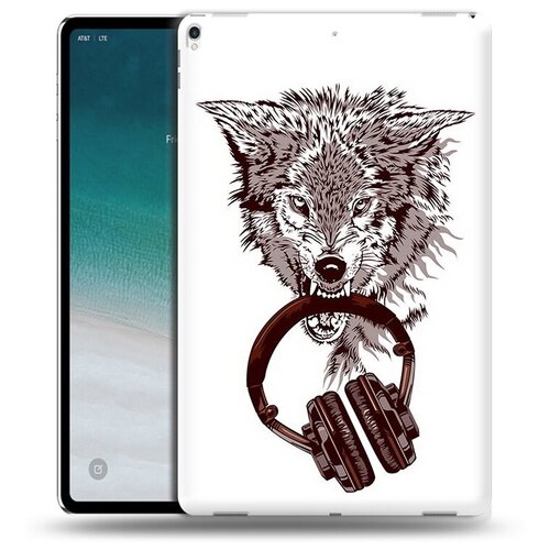Чехол задняя-панель-накладка-бампер MyPads дикий волк для iPad Pro 12.9 (2018) A1895/A1983/A2014 противоударный