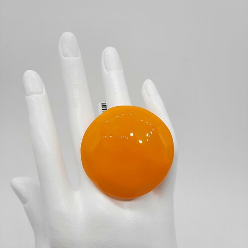 Кольцо плетеное Enzo Benzo, стекло, муранское стекло, безразмерное, оранжевый