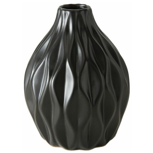 Керамическая ваза залина, чёрная, 15х12 см, Boltze