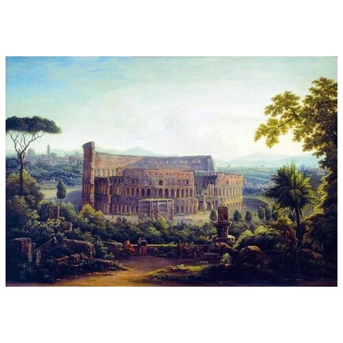 Репродукция на холсте Вид Рима. Колизей (View of Rome. Coliseum) Матвеев Федор 43см. x 30см.