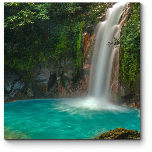 Модульная картина Лазурь вод затерянного водопада, Коста Рика20x20