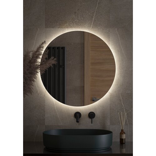 Зеркало круглое с LED-подсветкой настенное OPTI DEFESTO d70 см, DF 2844