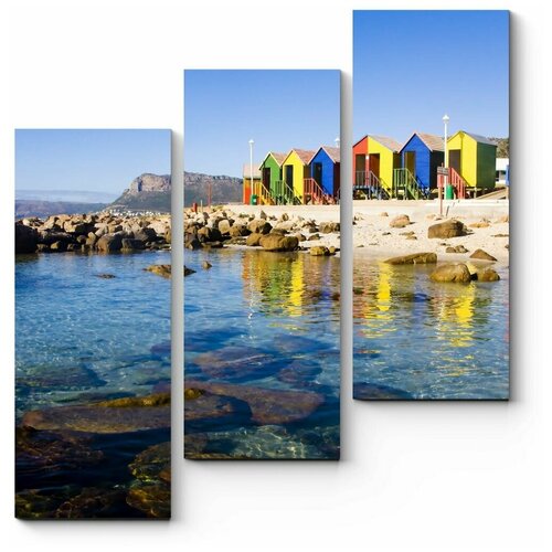Модульная картина Пустынный пляж, Кейптаун 120x128