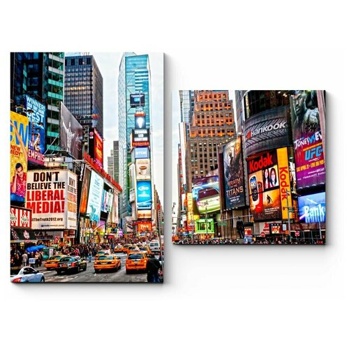 Модульная картина Таймс-Сквер, Нью-Йорк 110x83