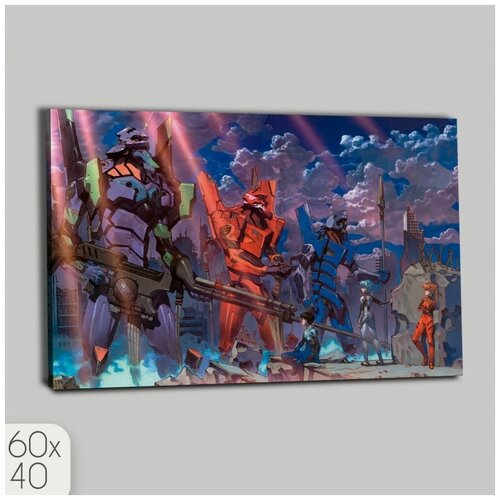 Картина интерьерная на холсте аниме Евангелион - 228 Г 60x40