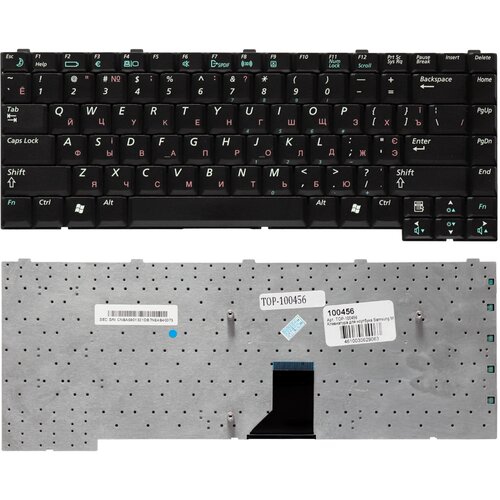 Клавиатура для ноутбука Samsung M40, M45 Series. Плоский Enter. Черная, без рамки. PN: BA59-01321C.