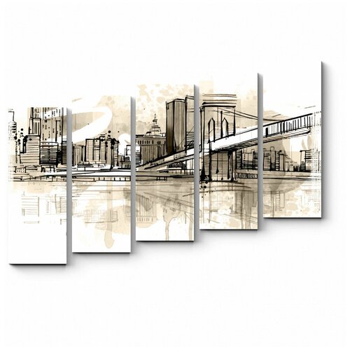 Модульная картина Винтажный мост 220x154