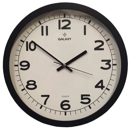 Galaxy Настенные часы GALAXY 216-K, черные, диаметр 29,5 см