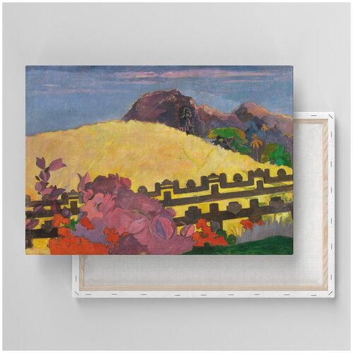 Картина на холсте с подрамником / Paul Gauguin - Parahi te marae / Гоген Поль - Там храм