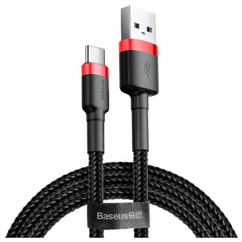 Кабель Baseus USB - USB Type-C (CATKLF-B09/BG1/B91) 1 м, черный/красный