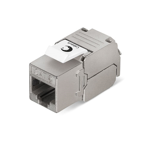 Вставка Cabeus KJ-RJ45-Cat.6-SH-180-Toolless Вставка Keystone Jack RJ-45(8P8C), 180 градусов, категория 6, экранированная, без инструмента Toolless (KJ-RJ45-Cat.6-SH-180-Toolless)