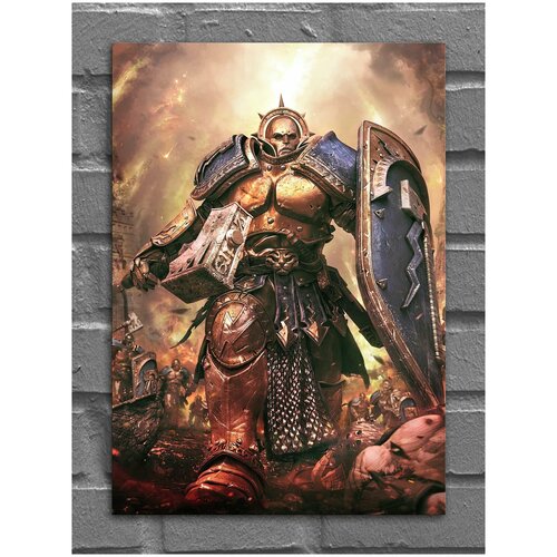 Постер Вархаммер 40000 Warhammer: Грозорожденный Вечный (Stormcast Eternal), на А4