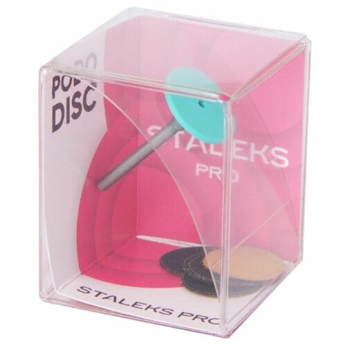 Staleks Педикюрный диск пластиковый в комплекте с сменным файлом / PODODISC PRO PPDset-10 ХS, 15 мм, 180 грит.