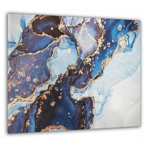 Картина на стену, для интерьера "Синий мрамор" 50x70 см