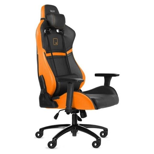 Компьютерное кресло WARP Gr игровое, обивка: искусственная кожа, цвет: черный/оранжевый