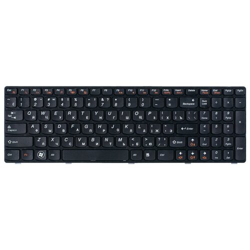 Клавиатура для ноутбука Lenovo MP-10A33SU-686C черная с черной рамкой