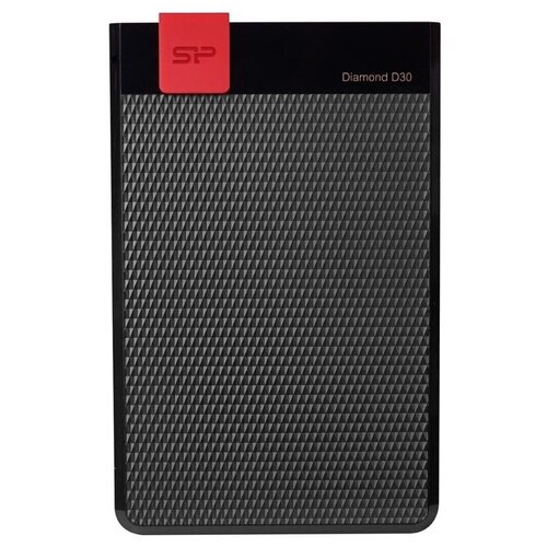 Внешний жесткий диск Silicon Power 1TB Diamond D30, 2.5", USB 3.1, Slim, Черный SP010TBPHDD3SS3K