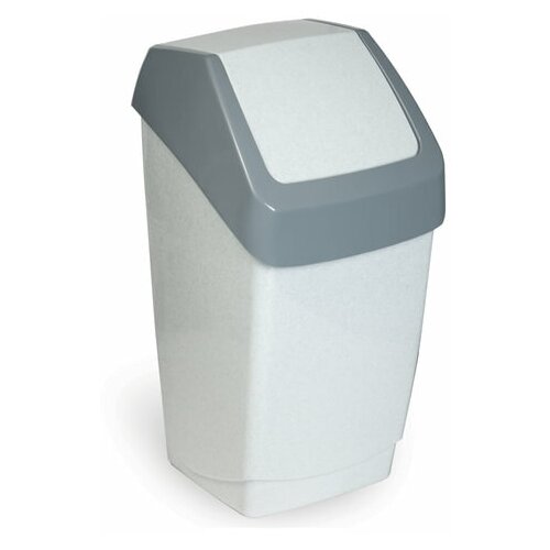 Ведро-контейнер 15 л, с крышкой (качающейся), для мусора, "Хапс", 46х26х25 см, серое, IDEA, М 2471 (цена за 1 ед. товара)
