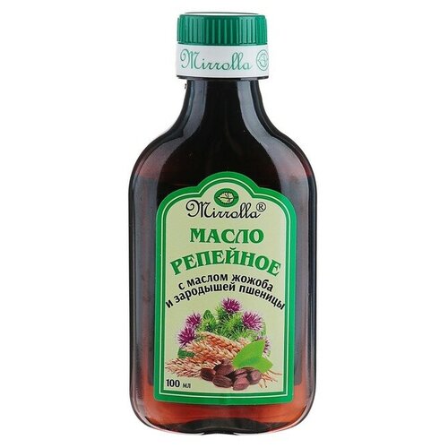 Репейное масло Mirrolla с маслом жожоба и зародышей пшеницы, 100 мл