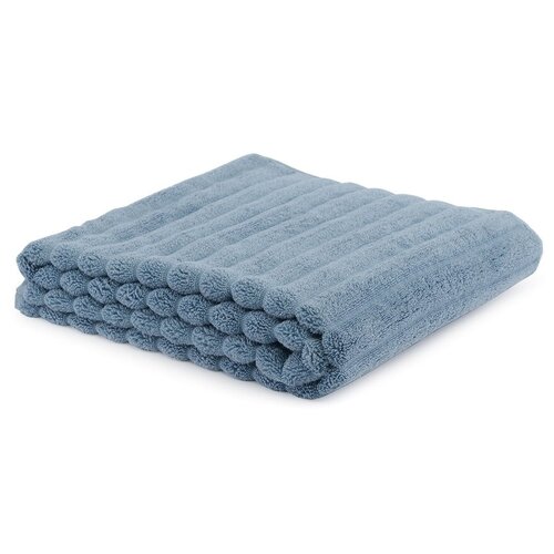 Полотенце банное Waves джинсово-синего цвета из коллекции Essential, 70х140 см, Tkano, TK21-BT0001