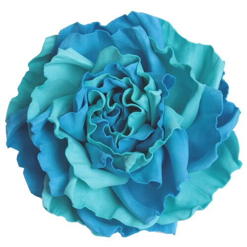 Заколка брошь большая роза синий микс цветок арт.181842м