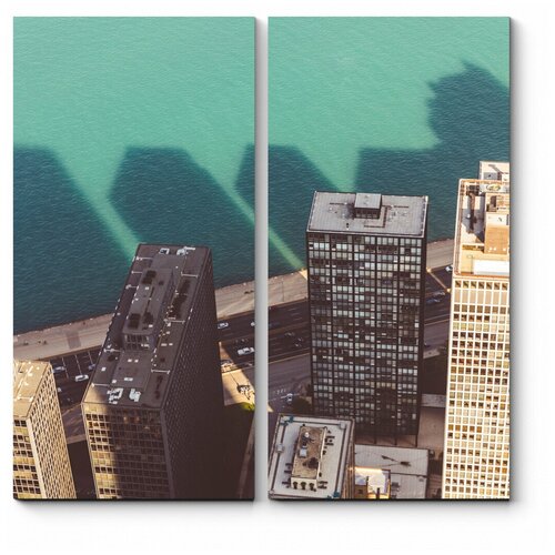 Модульная картина Пролетая над Чикаго 110x110