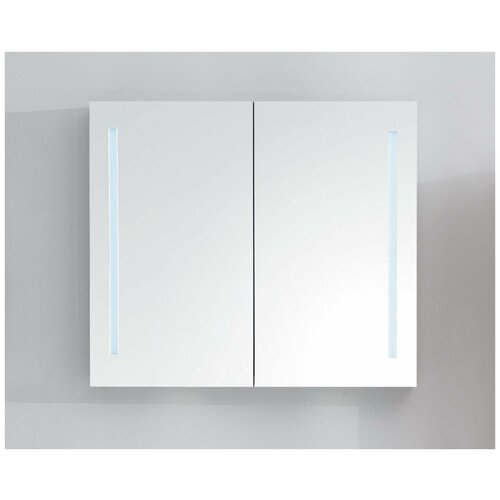 BelBagno Зеркальный шкаф с двумя распашными дверьми с нижней подсветкой и LED подсветкой дверей BelBagno SPC-2A-DL-BL-800, 800x126x700, белый