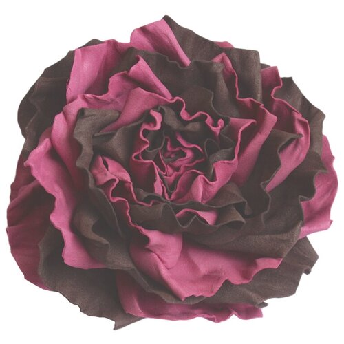 Заколка брошь цветок большая винно-шоколадная роза арт182141м