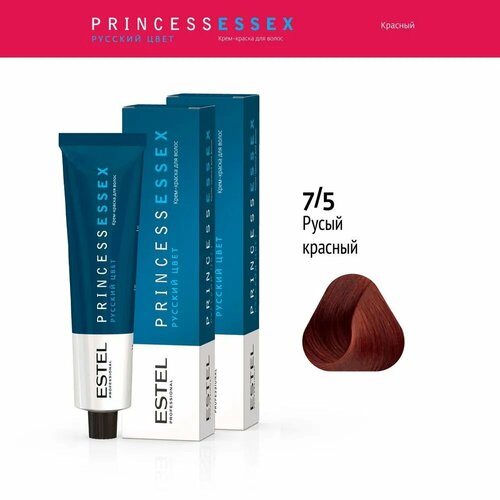 ESTEL PROFESSIONAL Крем-краска PRINCESS ESSEX для окрашивания волос 7/5, 60 мл - 2 штуки