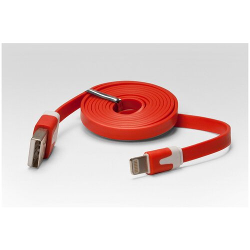 Кабель цветной Lightning для подключения к USB Apple iPhone X, iPhone 8 Plus, iPhone 7 Plus, iPhone 6 Plus, iPad, iPod. MD818ZM/A, MD819ZM/A. Красный