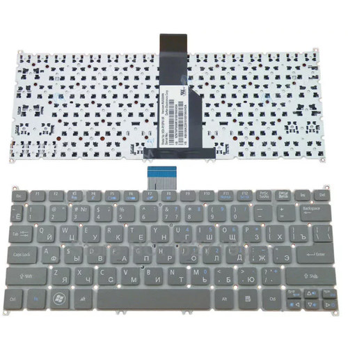Клавиатура Acer Aspire S3-391, S3-951, S5-391, V5-121, V5-171, TravelMate B1, B113 (серая)