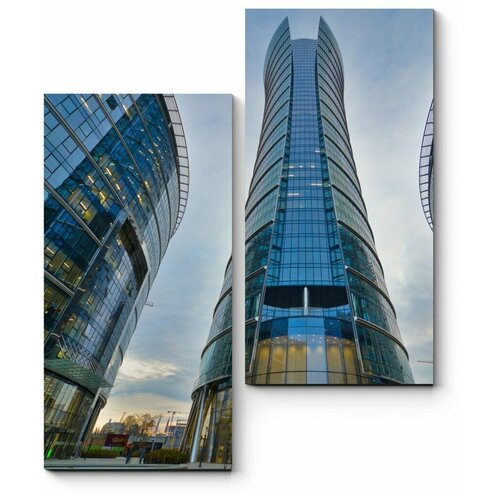 Модульная картина Зеркальная башня, Варшава40x50