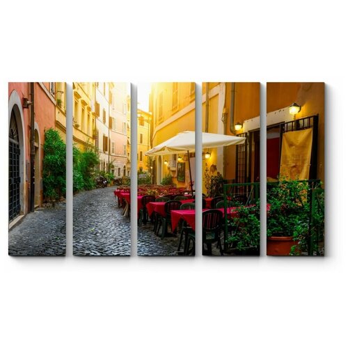 Модульная картина Уютное уличное кафе, Рим 180x108