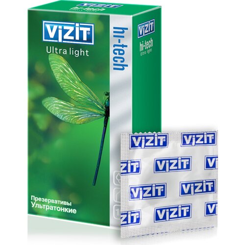 Презервативы Vizit Hi-Tech Ultra Light, 12 шт.